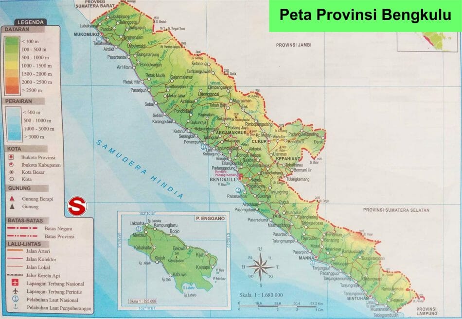 Gambar Peta Sumatera Lengkap dengan 10 Provinsinya