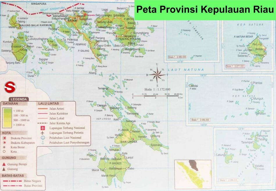 Gambar Peta Sumatera Lengkap dengan 10 Provinsinya