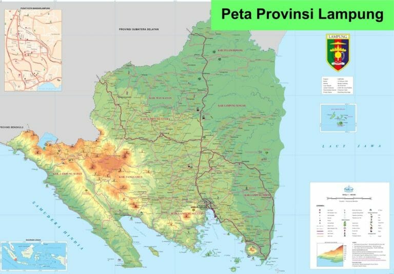 Gambar Peta Sumatera Lengkap dengan 10 Provinsinya