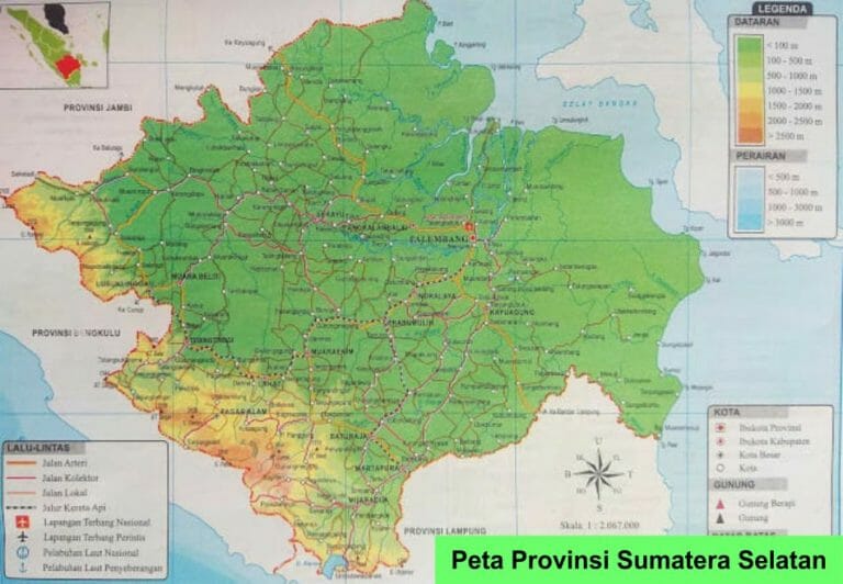 Gambar Peta Sumatera Lengkap dengan 10 Provinsinya